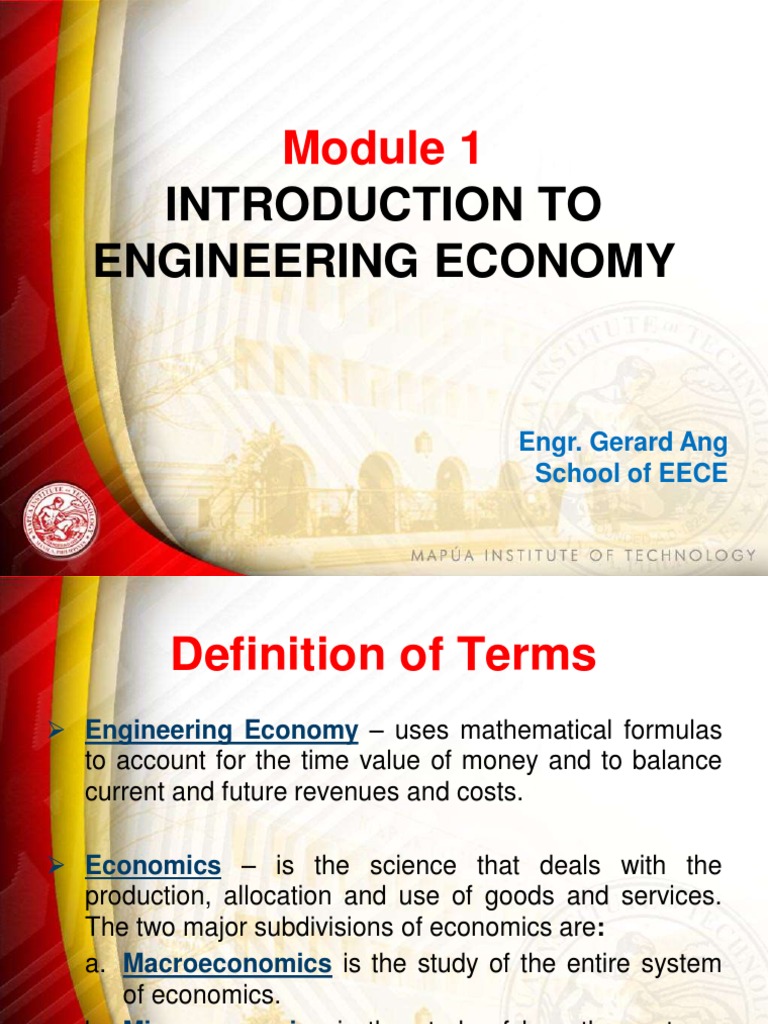 Engineering Economics | PDF | Depreciation | Supply (Economics)