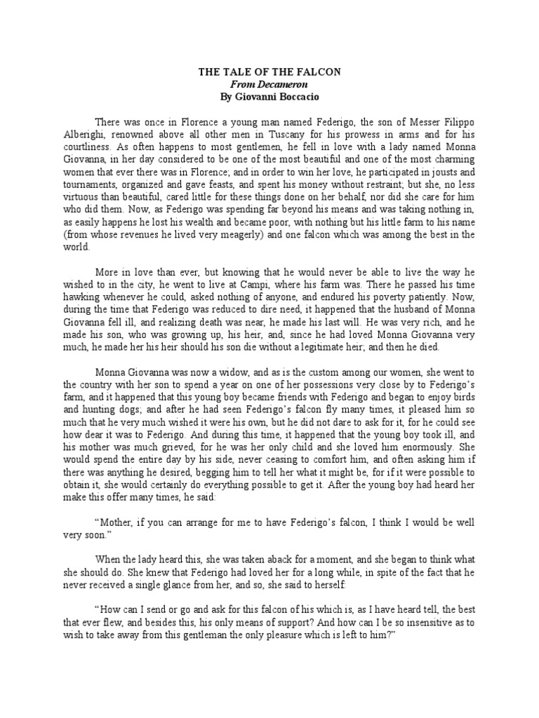 The Tale of The Falcon | PDF