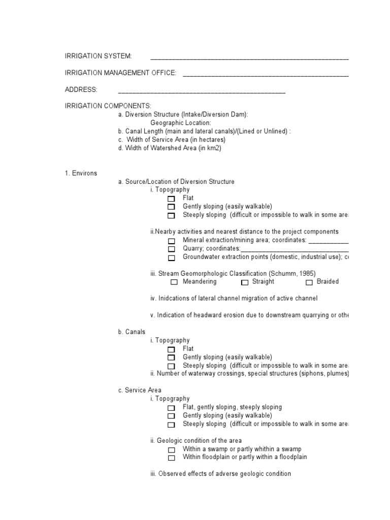 Attachment 7 (Geology Survey Form) | PDF | Earthquakes | Flood