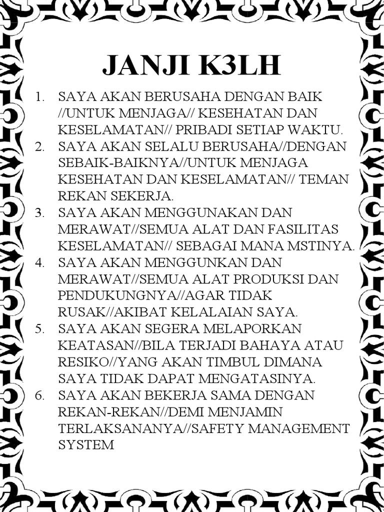 Janji k3lh | PDF | Pengembangan Diri | Kesehatan Holistik