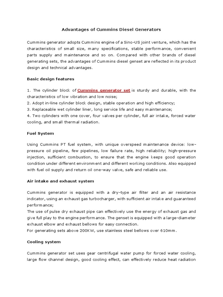 Advantages | PDF | Diesel Engine | Engines