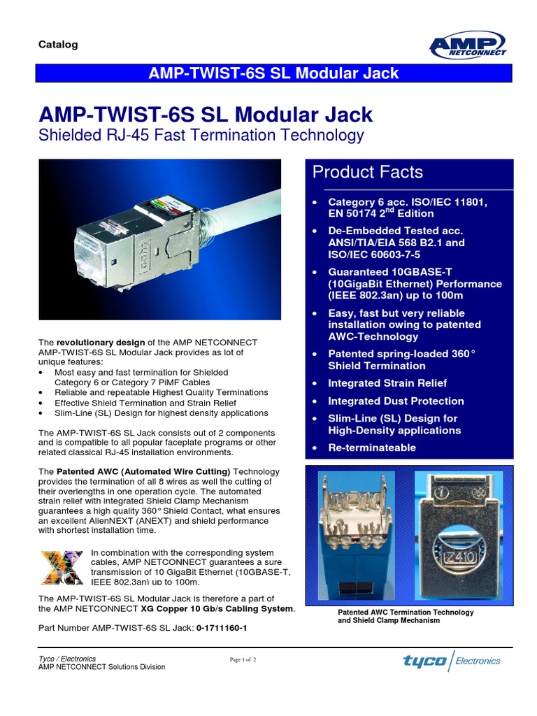 AMP TWIST 6S SL Jack | PDF | Computer Engineering | Information And Communications Technology