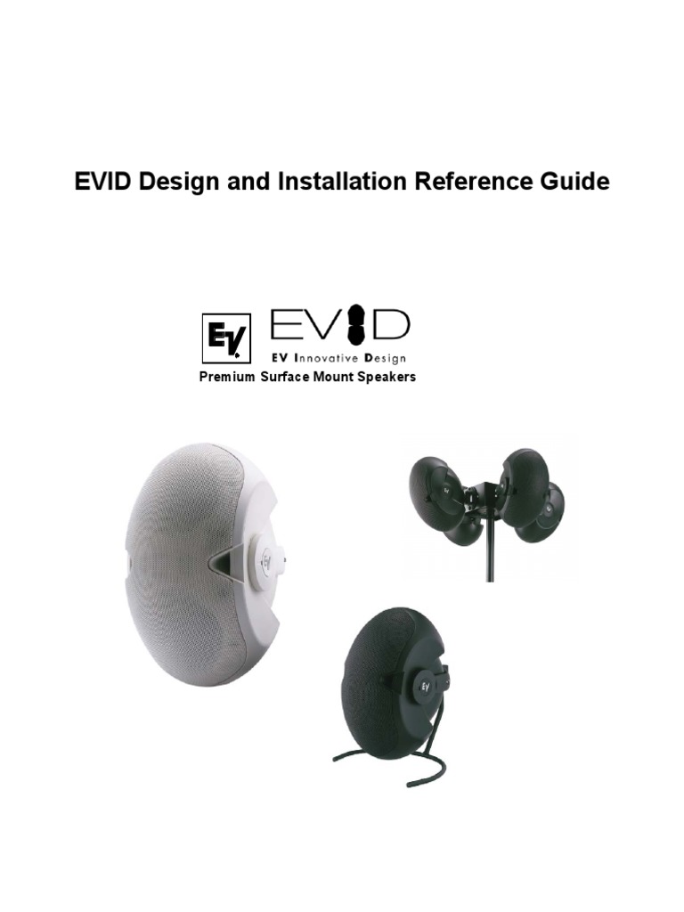 Evid Design and Installation Guide | PDF | Loudspeaker | Amplifier