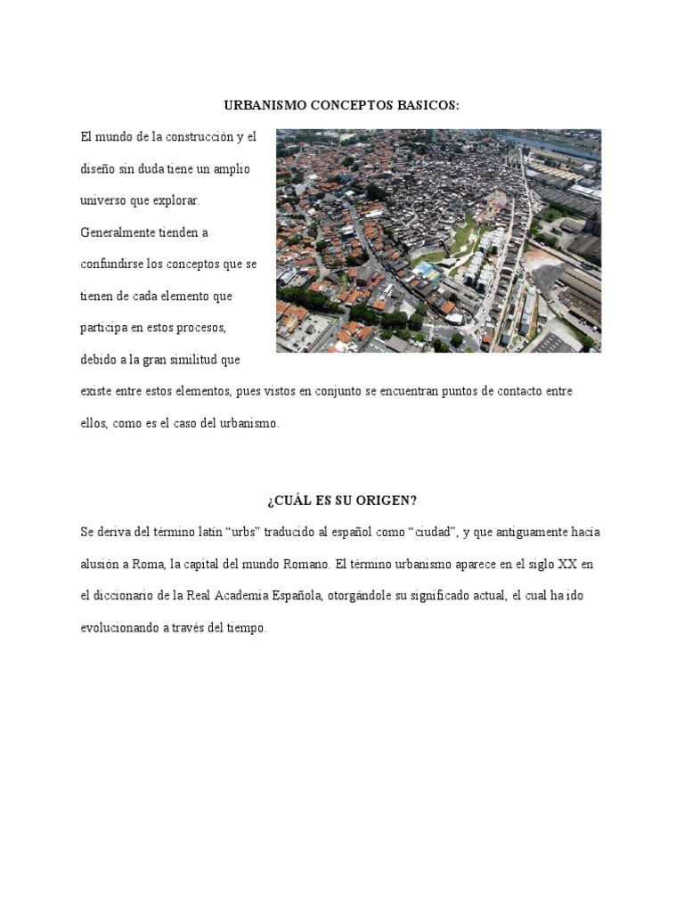 Urbanismo Conceptos Basicos | PDF | Planificación | Planificación urbana