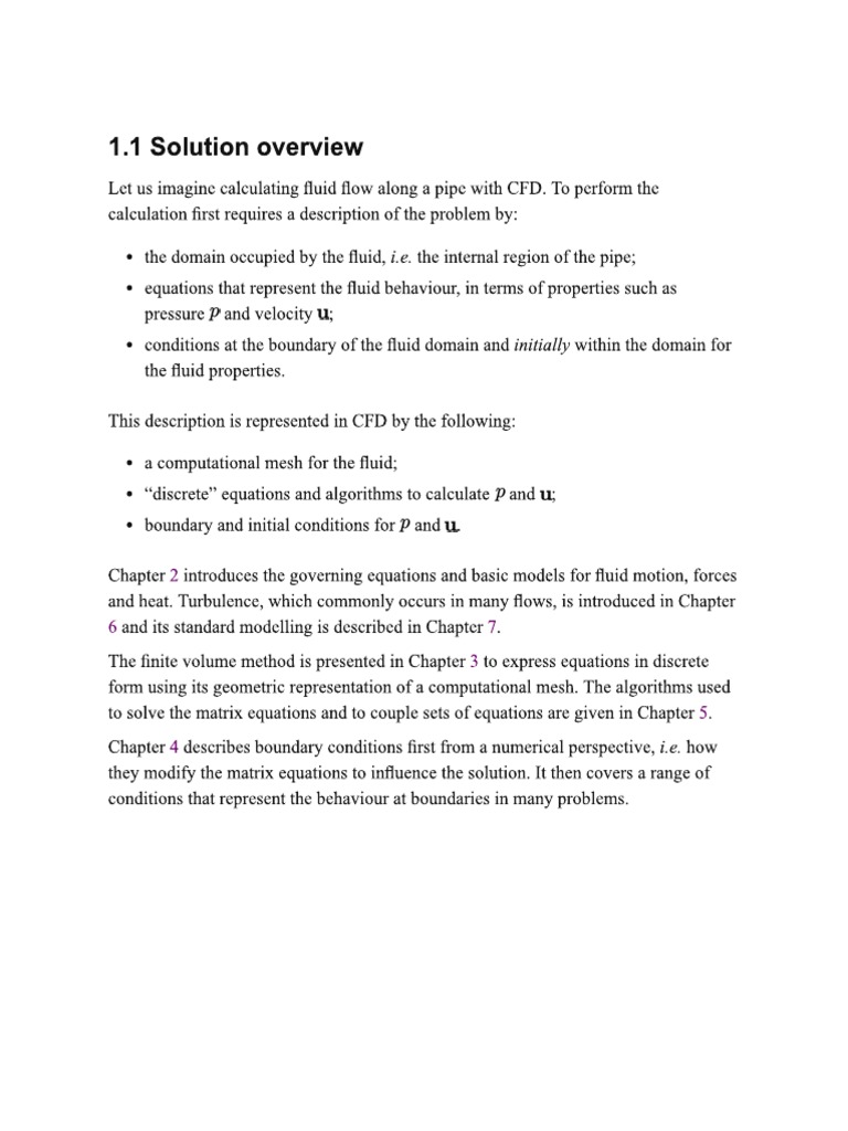 Notes On CFD - General Principles - 1.1 Solution Overview | PDF Notes On CFD - General Principles - 1.1 Solution Overview | PDF