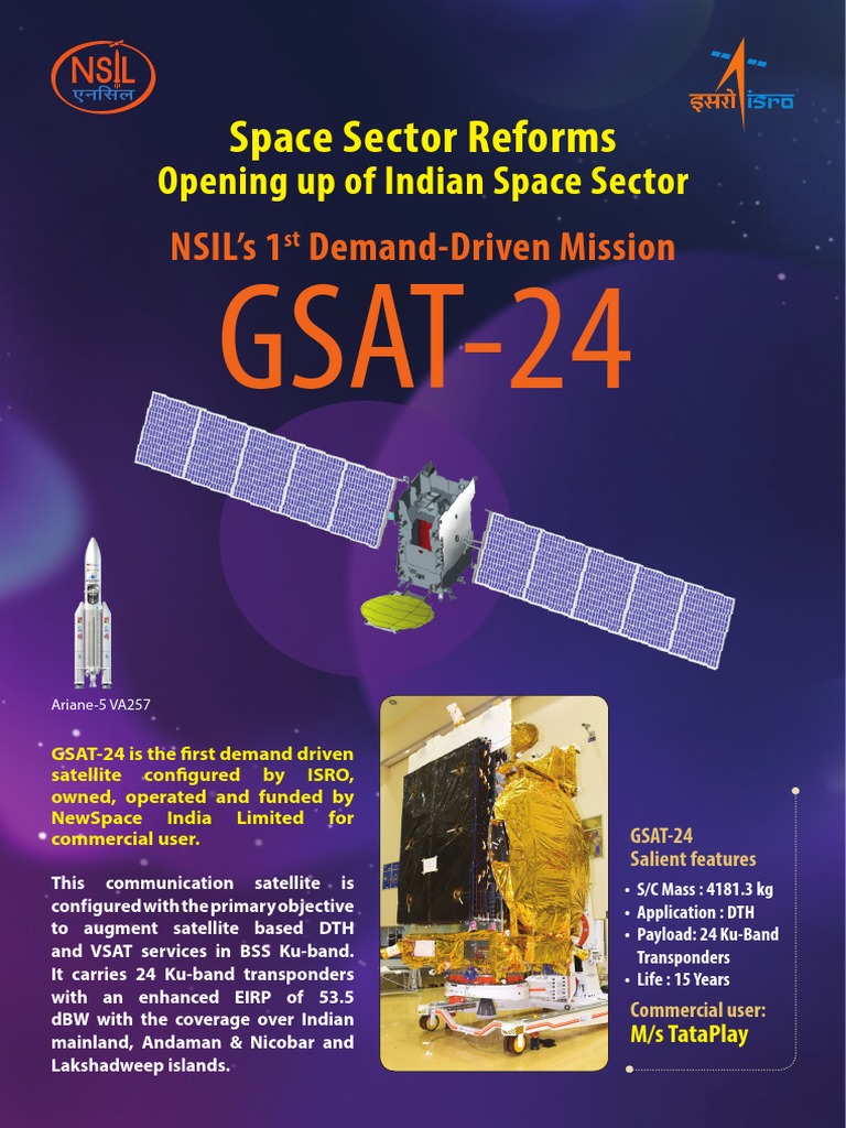 Gsat 24 | PDF | Satellite Television | Satellite