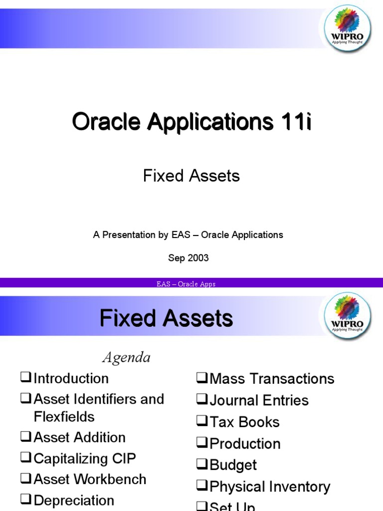 Oracle Fixed Assets Pdf