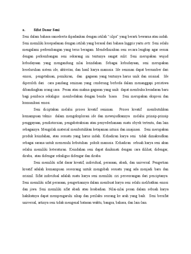 Pengantar Seni Rupa - Pertemuan (2) - Konsep Seni | PDF