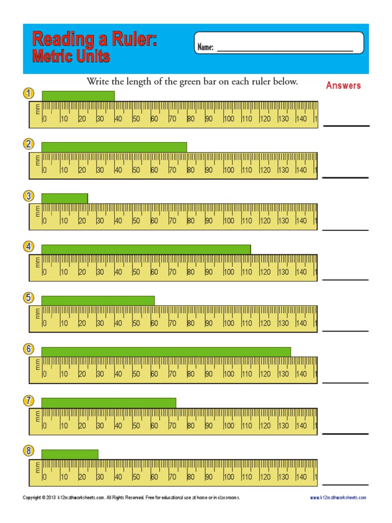 Reading Metric Ruler | PDF