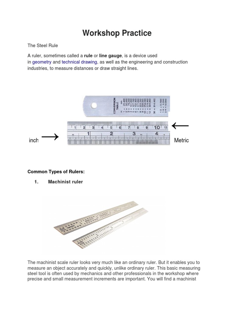 Steel Rule Topics | PDF | Manufactured Goods | Equipment