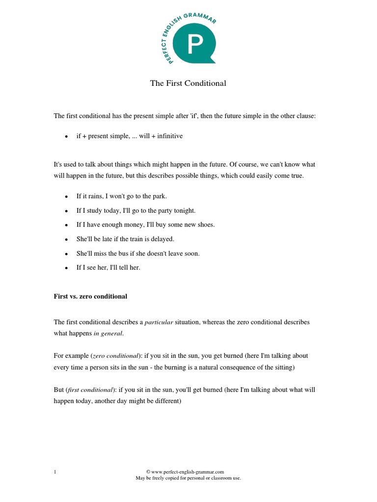 First Conditional | PDF
