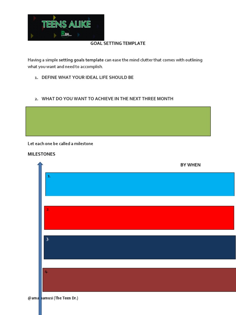 Goal Setting Template for Success | PDF