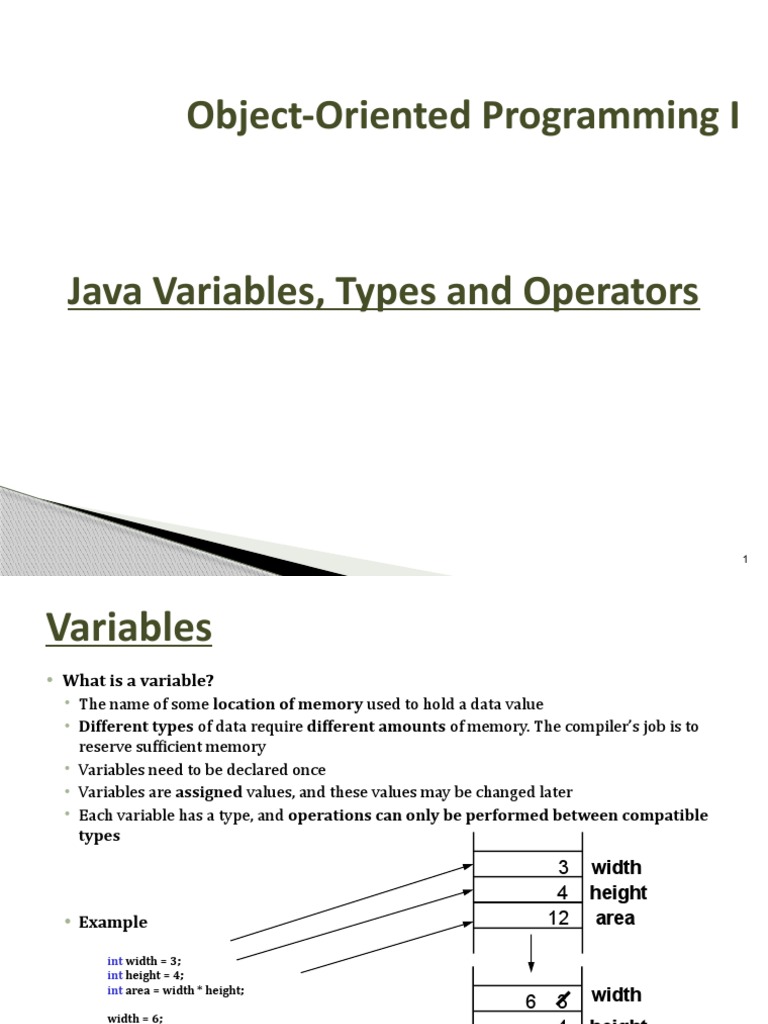 Java Variables Types Pdf Boolean Data Type Integer Computer Science 5263