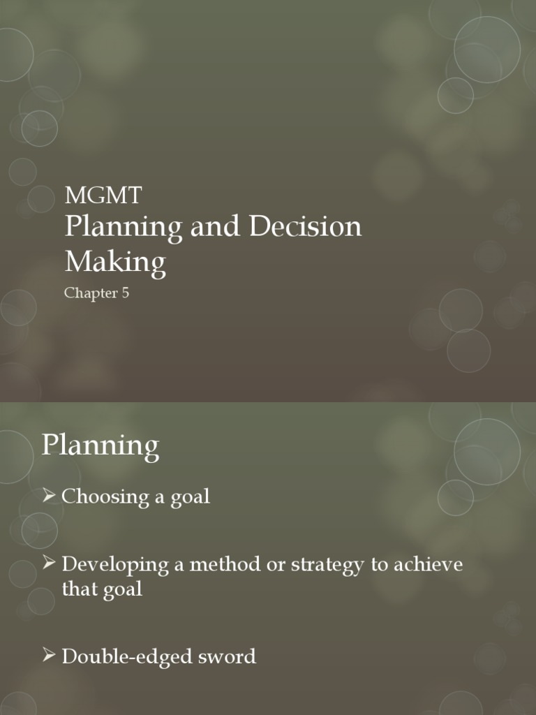 Chapter 5 | PDF | Decision Making | Goal
