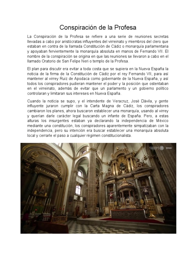 Conspiración de la Profesa en 1809 | PDF | Política | Historia