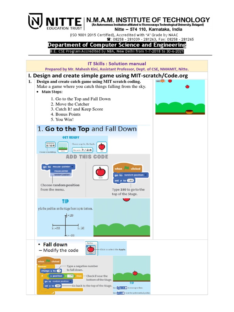 MIT Scratch Game Development Guide | PDF | Computing | Software
