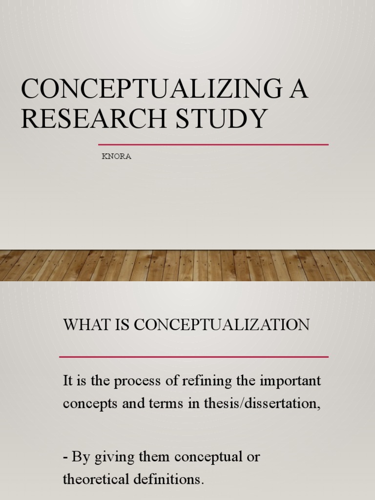 Conceptualizing Research Studies Guide | PDF | Career & Growth | Self ...