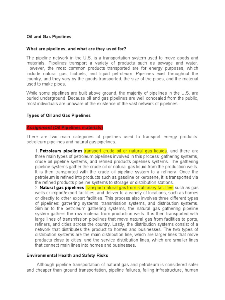 Types of Pipeline Sytems | Download Free PDF | Pipeline Transport ...