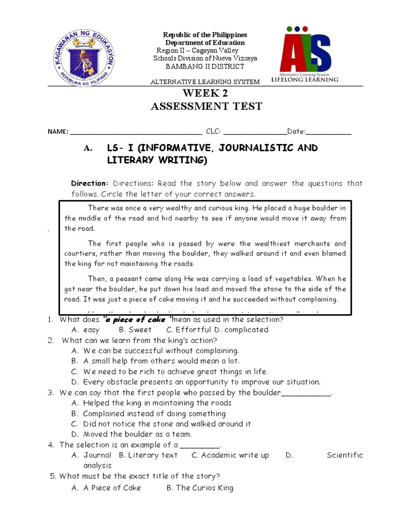 Assessment Test Week 2 | PDF | Internet