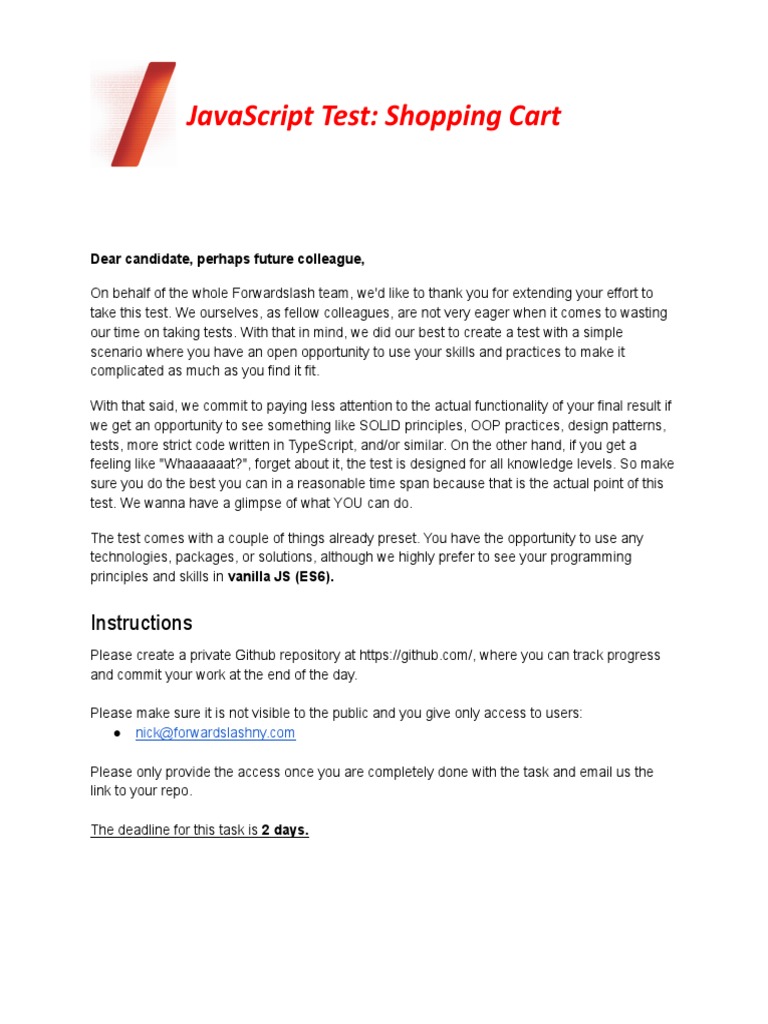 JS Test Shopping Cart | PDF | Computer Science | Information Technology