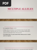 Multiple Alleles | PDF | Allele | Dominance (Genetics)