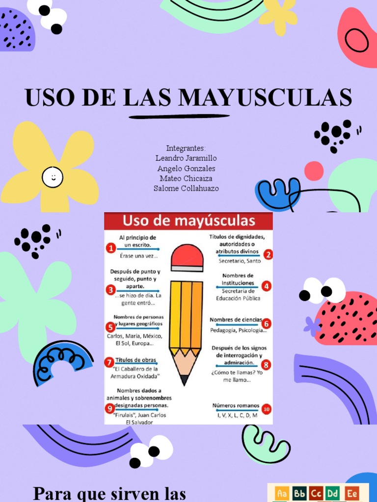 Uso de Mayusculas2.0 | PDF | Coma | Puntuación