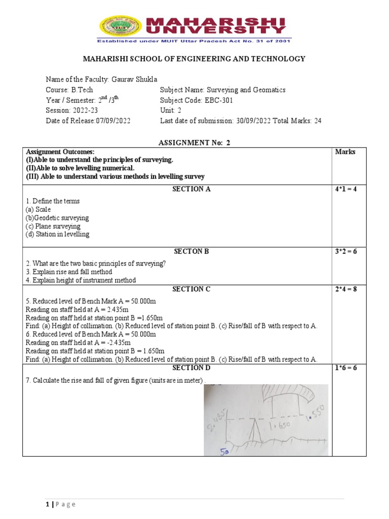 Assignment 2 Surveying and Geomatics | Download Free PDF | Surveying | Science