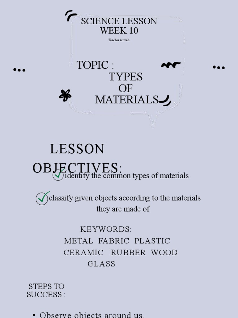 Types of Materials Powerpoint | PDF