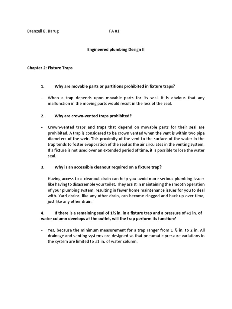 Fixture Traps | PDF | Storm Drain | Hydraulics