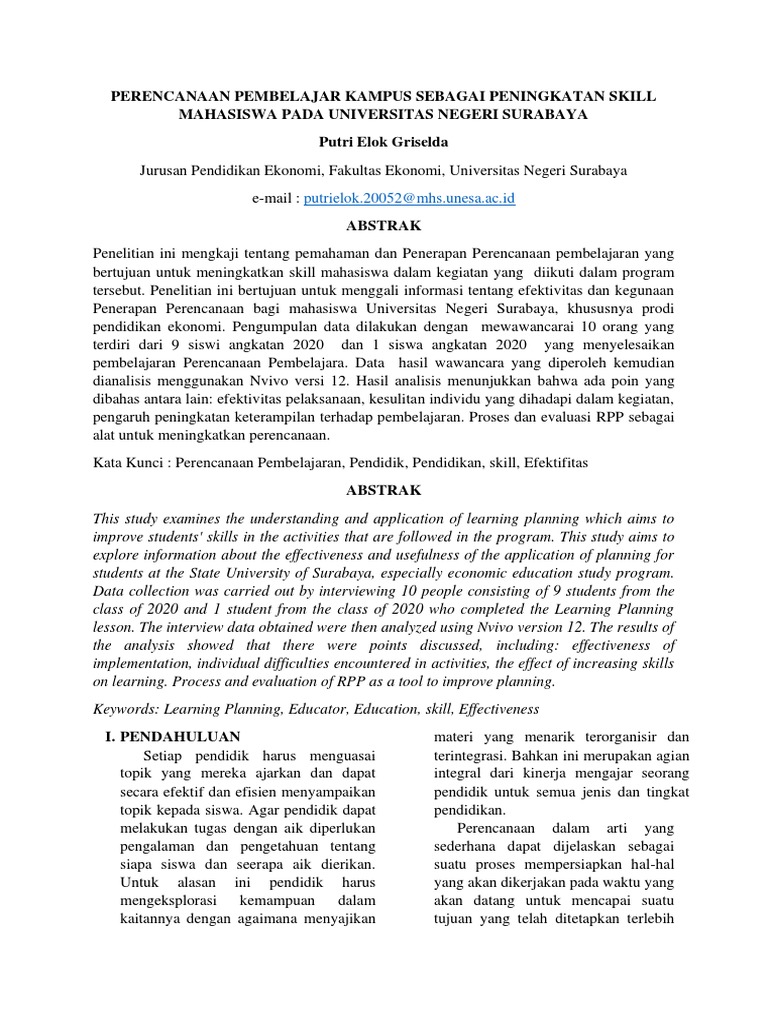 Artikel Putri Elok G - Pe 2020b | PDF