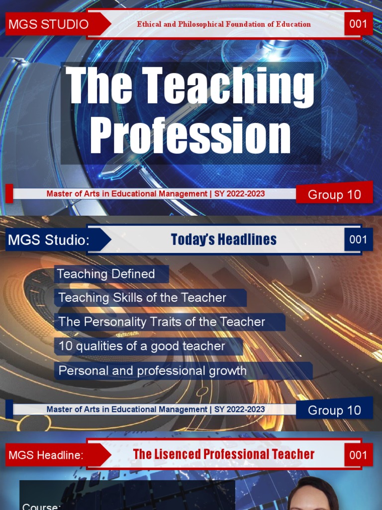 The Teaching Profession | Download Free PDF | Teaching Method | Teachers