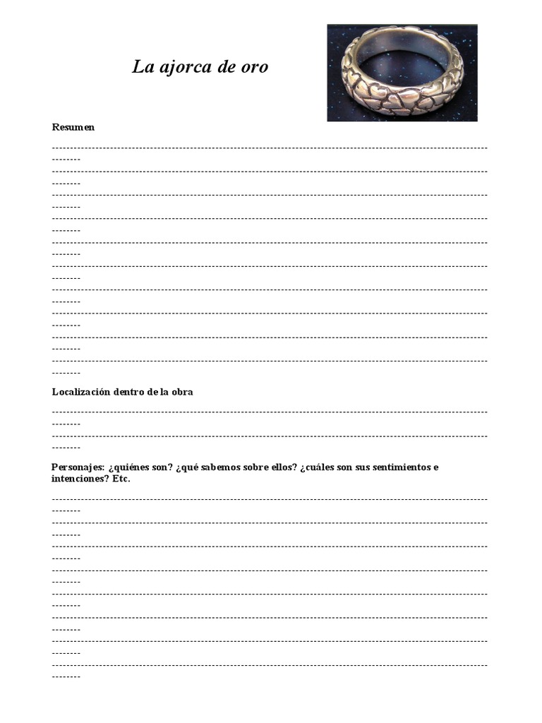 La Ajorca de Oro-Bécquer | PDF