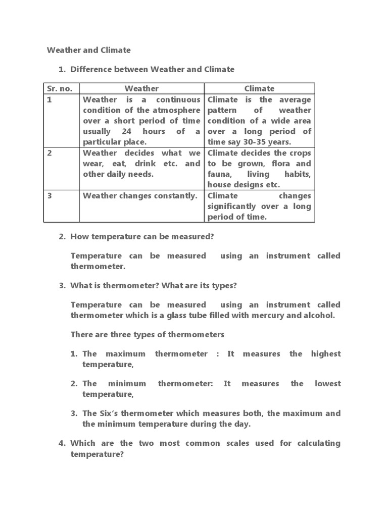 Wheather and Climate | PDF | Rain | Precipitation