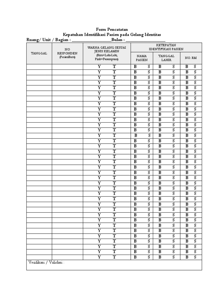 Registro de Identificación de Pacientes | PDF