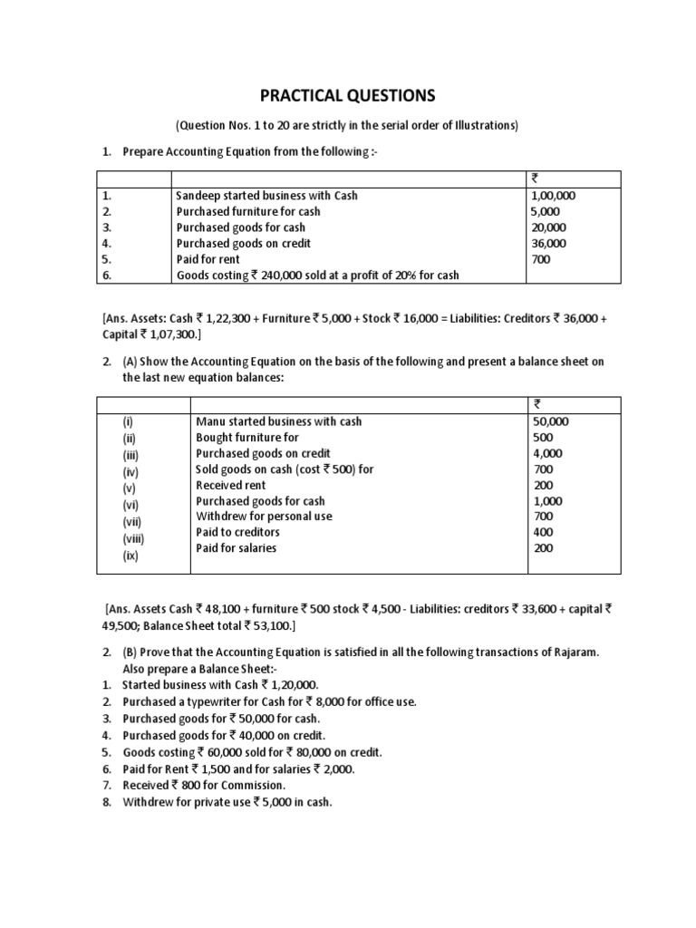 Accounting Equation | PDF | Debits And Credits | Money