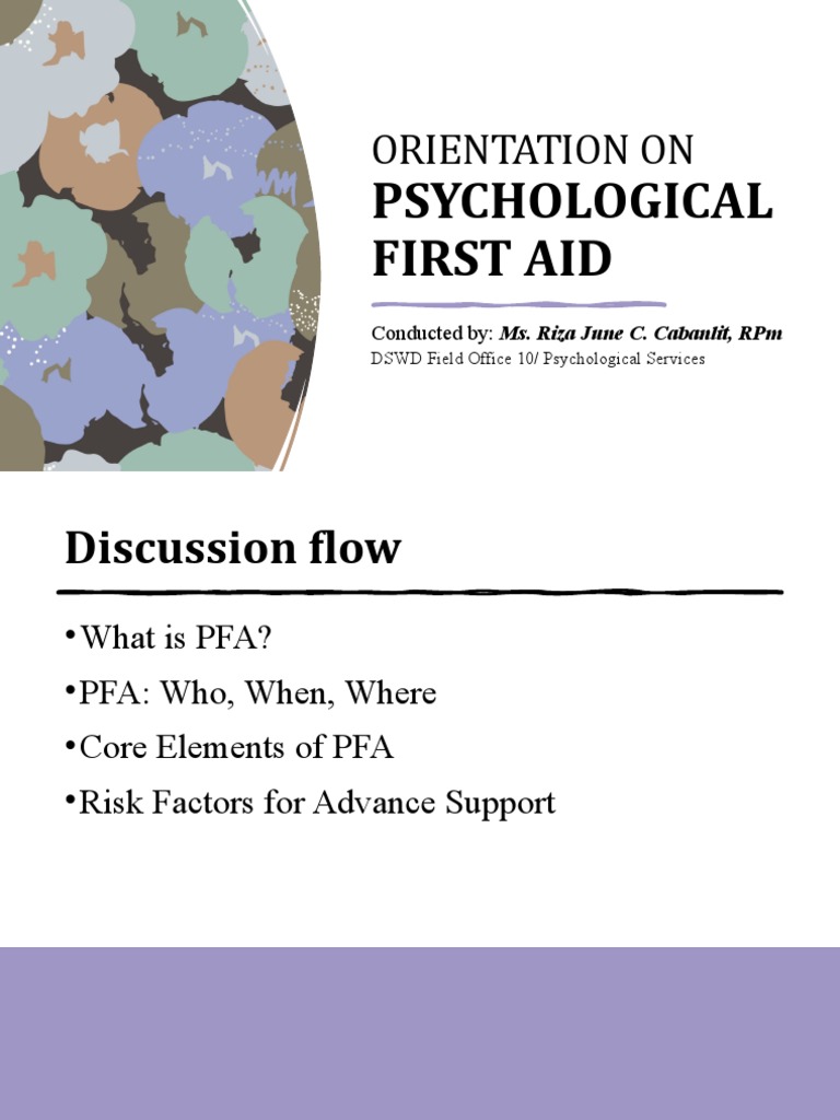 PFA For Learners | PDF | Psychological Trauma | Emergency