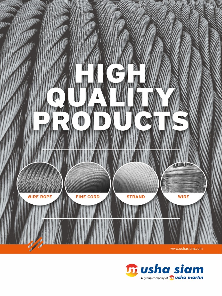 Usha Siam Wire Rope Products | PDF | Wire | Rope