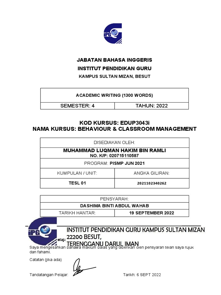 Muhammad Luqman Hakim Bin Ramli Task 02 Drama PDF | PDF