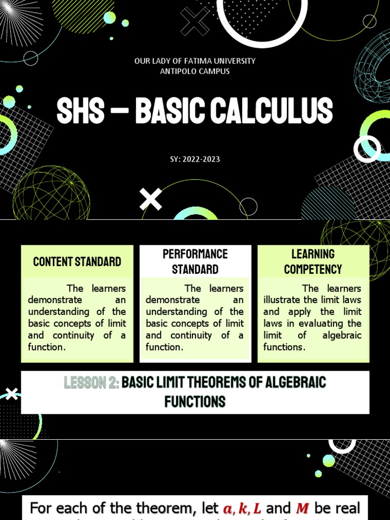 Lesson2 Basic Limit Theorems Algebraic 24 Pdf Function Mathematics Continuous Function 