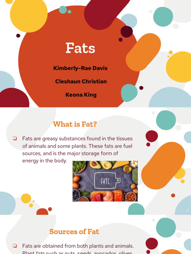 Fats Presentation | PDF | Fat | Vegetable Oil