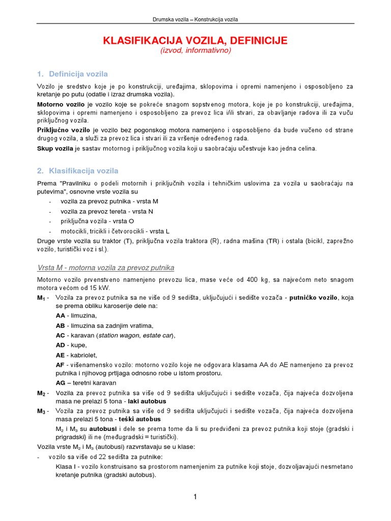 Skripta DV Konstrukcija - 01 Klasifikacija, Definicije | PDF