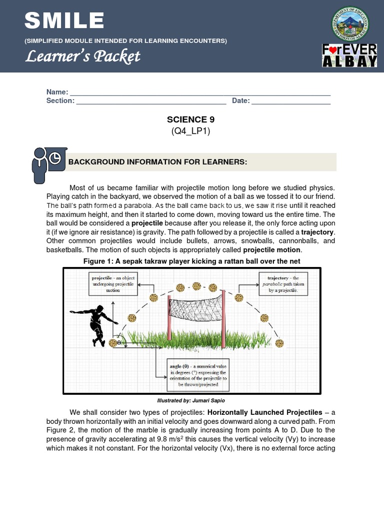 Science - Grade 9 - Q4 - LP1 | PDF | Projectiles | Mechanics