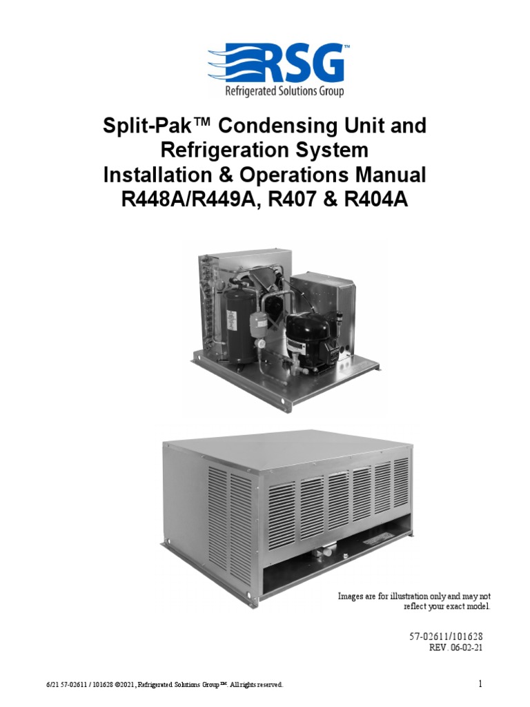 Remote Condensing Unit Manual | PDF | Refrigerator | Pipe (Fluid ...
