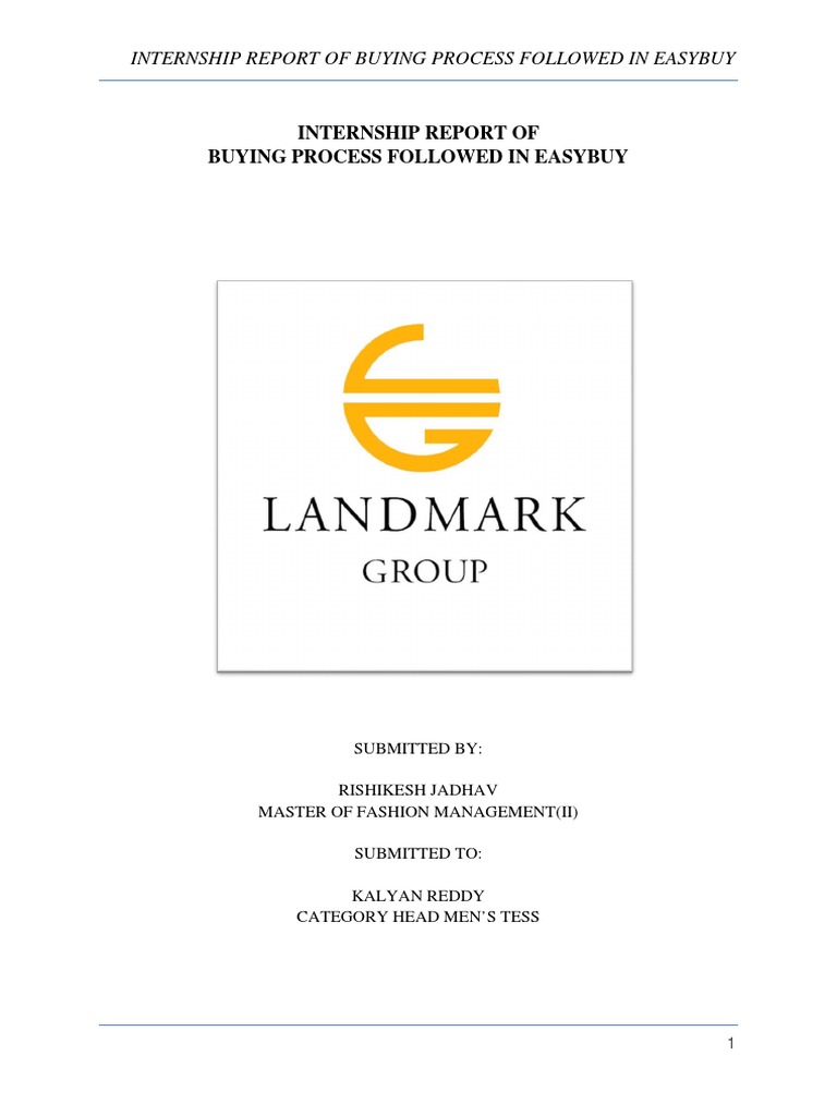 Internship Report | PDF | Retail | Procurement