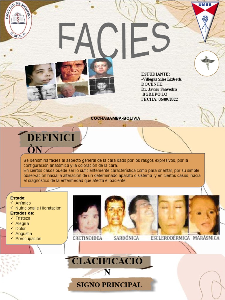 Clasificación de Facies Clínicas | PDF | Cara | Edema