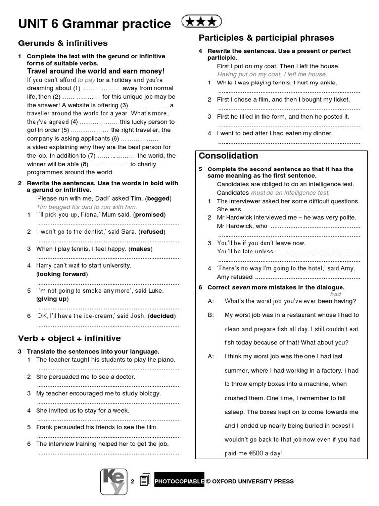 Grammar Unit 6 3star | PDF | Syntax | Grammar