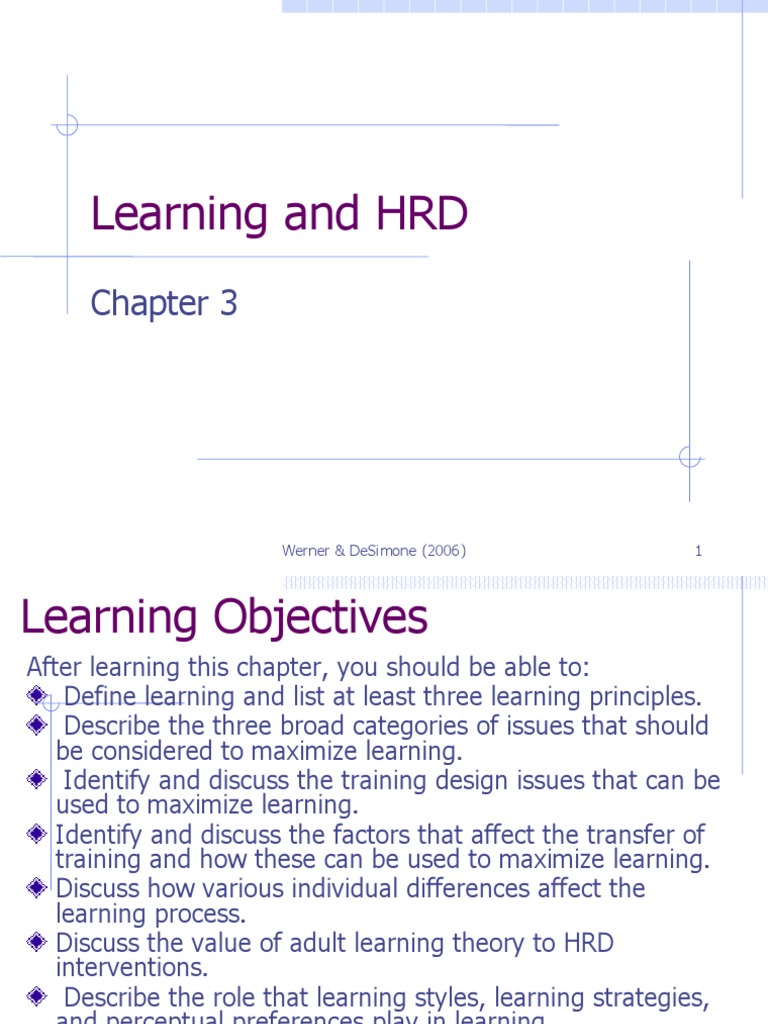 Learning and HRD | PDF | Learning | Learning Styles