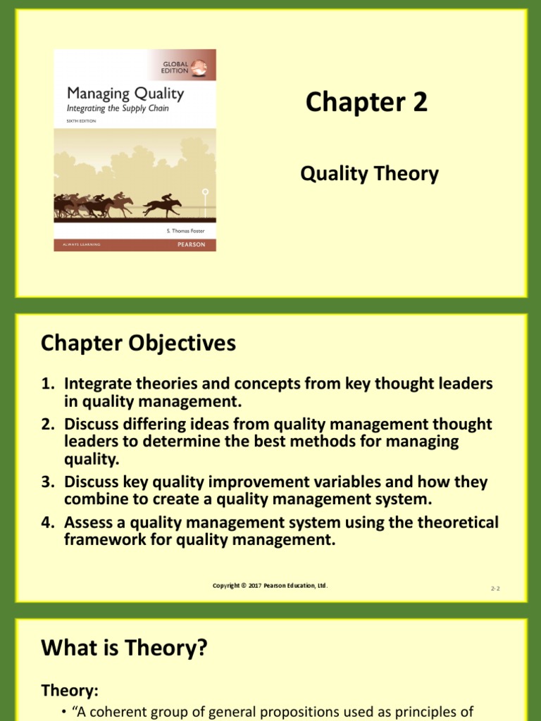 Chapter 2 Quality Theory | PDF | Theory | Quality Management