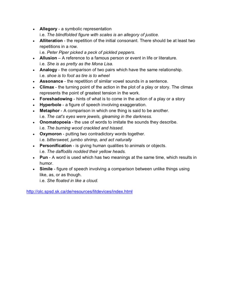 Literary Devices | PDF | Irony | Plot (Narrative)