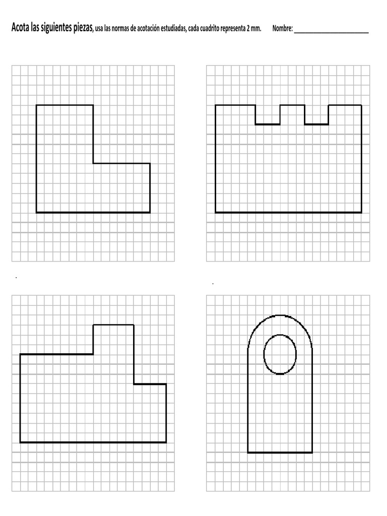 Piezas para Acotar, Bloque 1 | PDF
